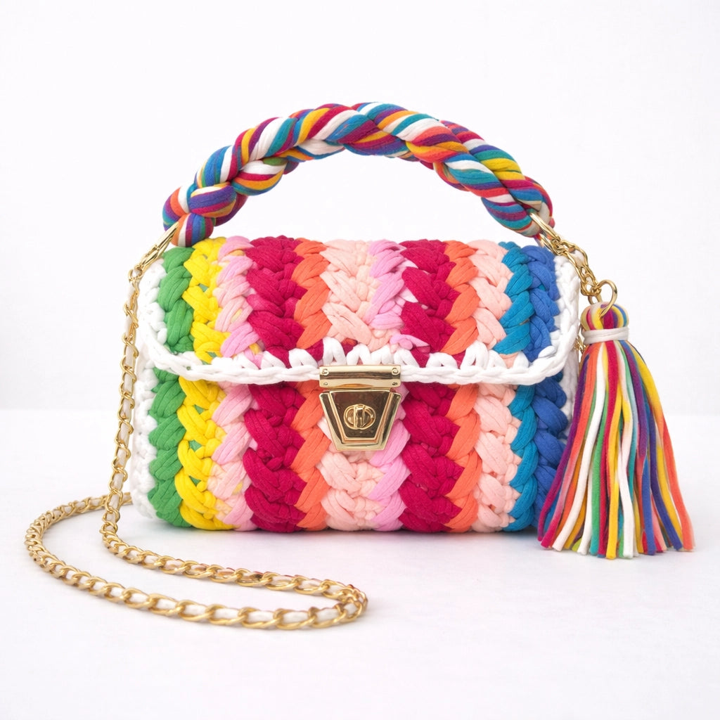 Multi-Color Woven Handbag for Women – cozeohomes.com